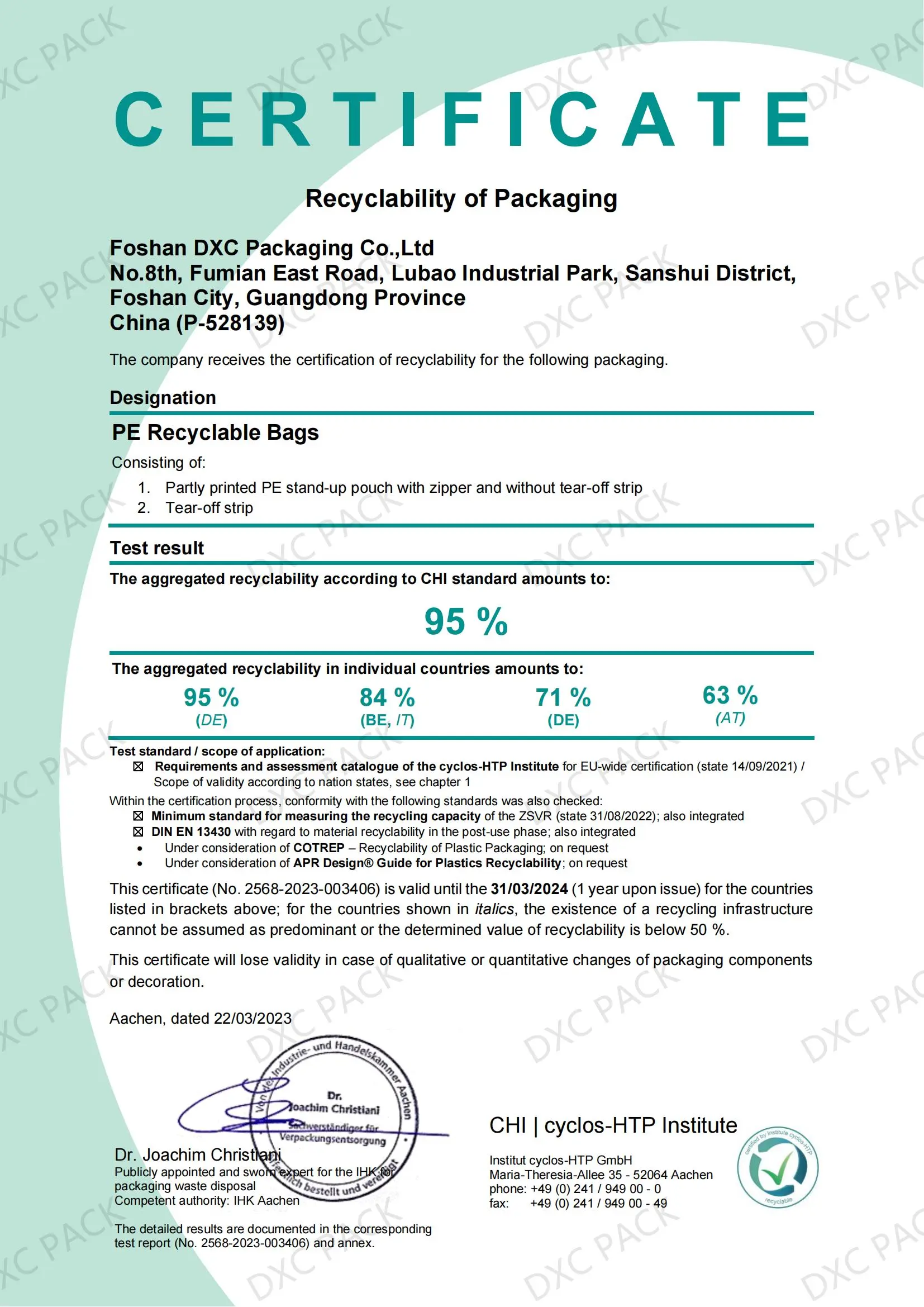 Recyclable - DXC PACK: Custom Flexible Packaging Manufacturer since 2005
